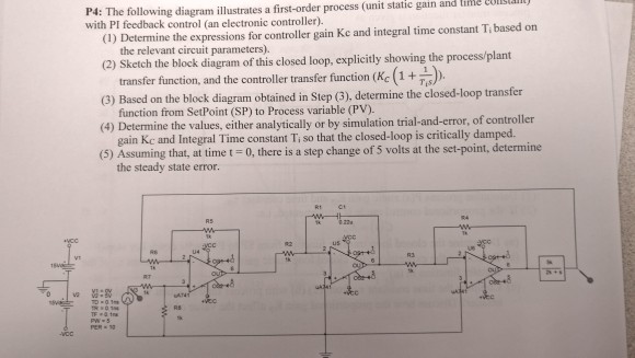 P4: The following diagram illustrates a first-order | Chegg.com