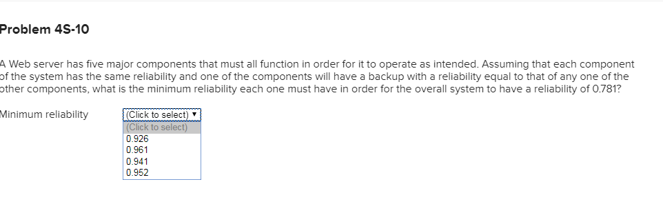 Solved Problem 4S-10 A Web server has five major components | Chegg.com