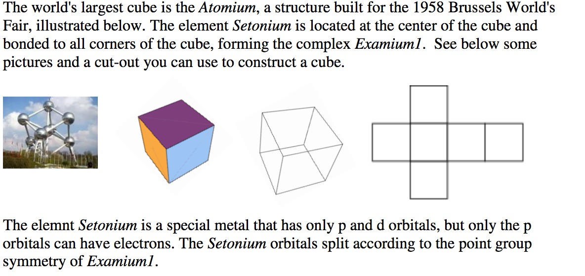 The world's largest cube is the Atomium, a structure | Chegg.com