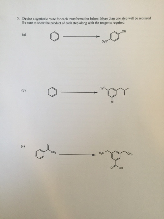 Solved Devise a synthetic route for each transformation | Chegg.com