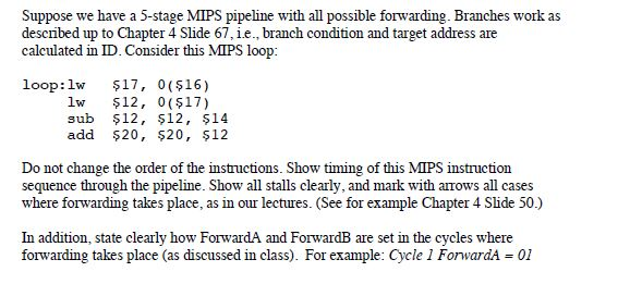 Solved Suppose we have a 5-stage MIPS pipeline with all | Chegg.com