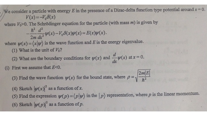 Solved We consider a particle with energy E in the presence | Chegg.com