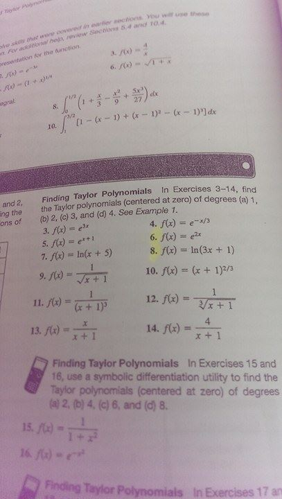 Solved Find Taylor polynomials In Exercises 3-14, find the | Chegg.com