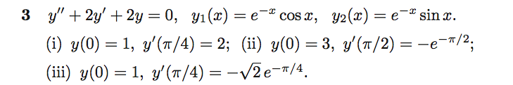 Solved Verify that the given functions y1 and y2 form an FSS | Chegg.com