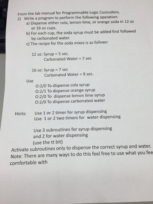 From the lab manual for Programmable Logic | Chegg.com