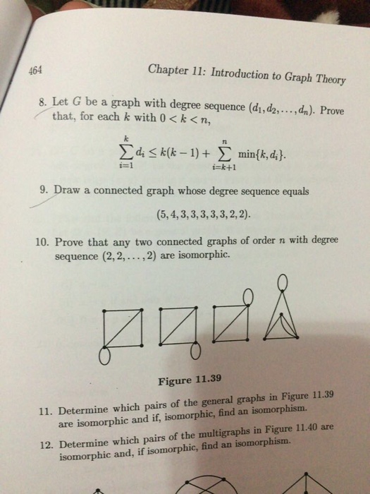Solved 464 Chapter 11: Introduction to Graph Theory 8. Let G | Chegg.com