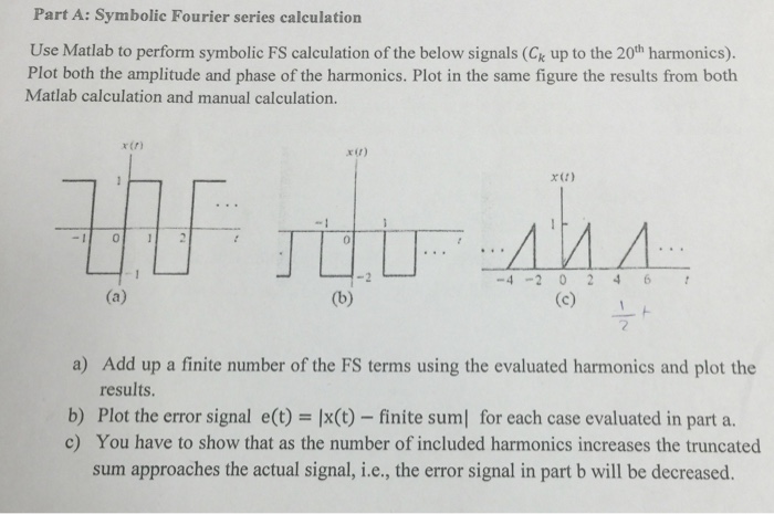 Solved Use Matlab to perform symbolic FS calculation of the | Chegg.com