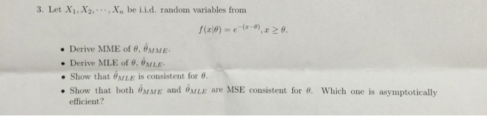 Solved Let X1.X2, Xn be i.i.d. random variables from | Chegg.com