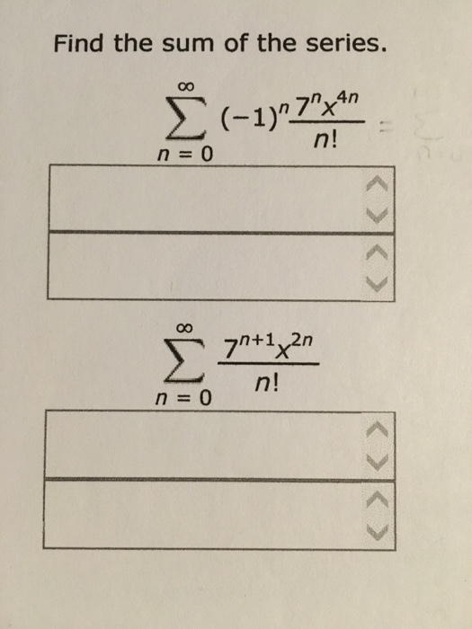 Solved Find the sum of the series. Sigma^infity_n=0 (-1)^n | Chegg.com