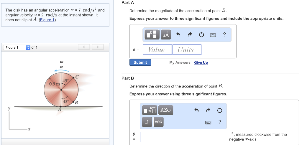 Solved The disk has an angular acceleration α = 7 rad/s2 and | Chegg.com