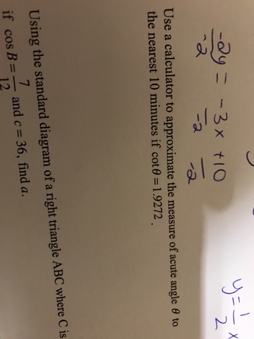 Solved Use a calculator to approximate the measure of acute | Chegg.com