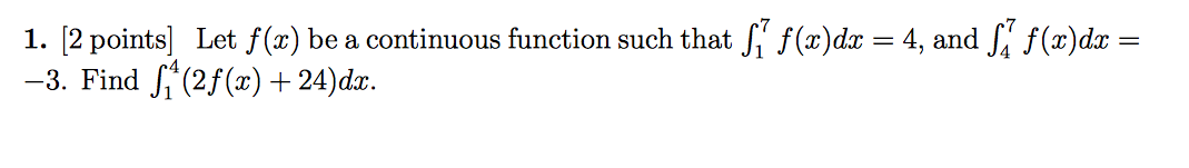 Solved Let f(x) be a continuous function such that | Chegg.com