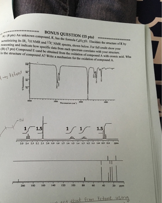 Solved An unknown compound E, has the formula C_6H_12O. | Chegg.com