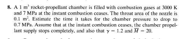 Solved A 1 m3 rocket-propellant chamber is tilled with | Chegg.com