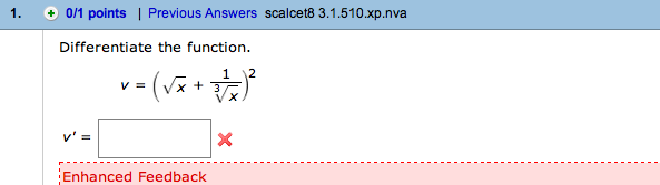 Solved Differentiate the function. v = (Squareroot x + | Chegg.com