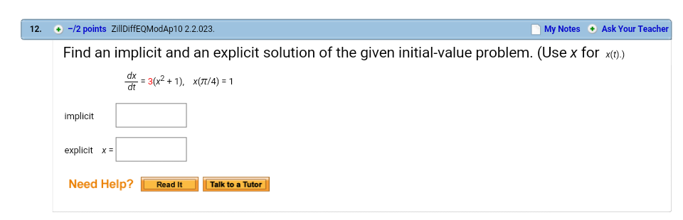 Solved Find an implicit and an explicit solution of the | Chegg.com