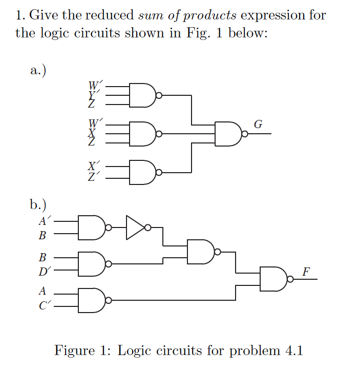 Solved Give the reduced sum of products expression for the | Chegg.com