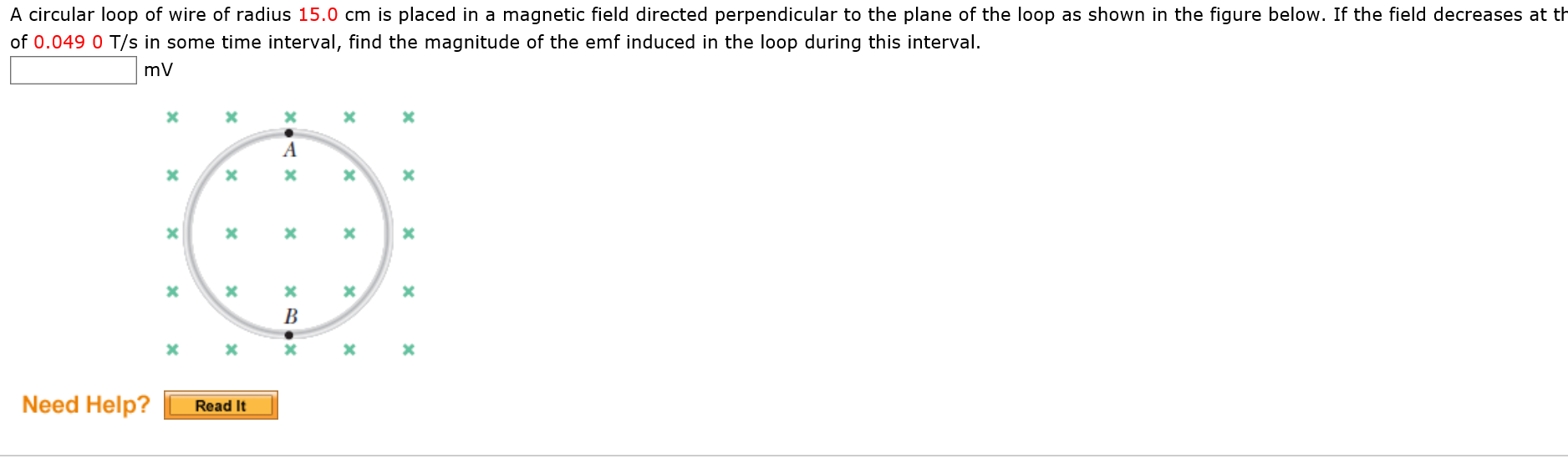 Solved A circular loop of wire of radius 15.0 cm is placed | Chegg.com