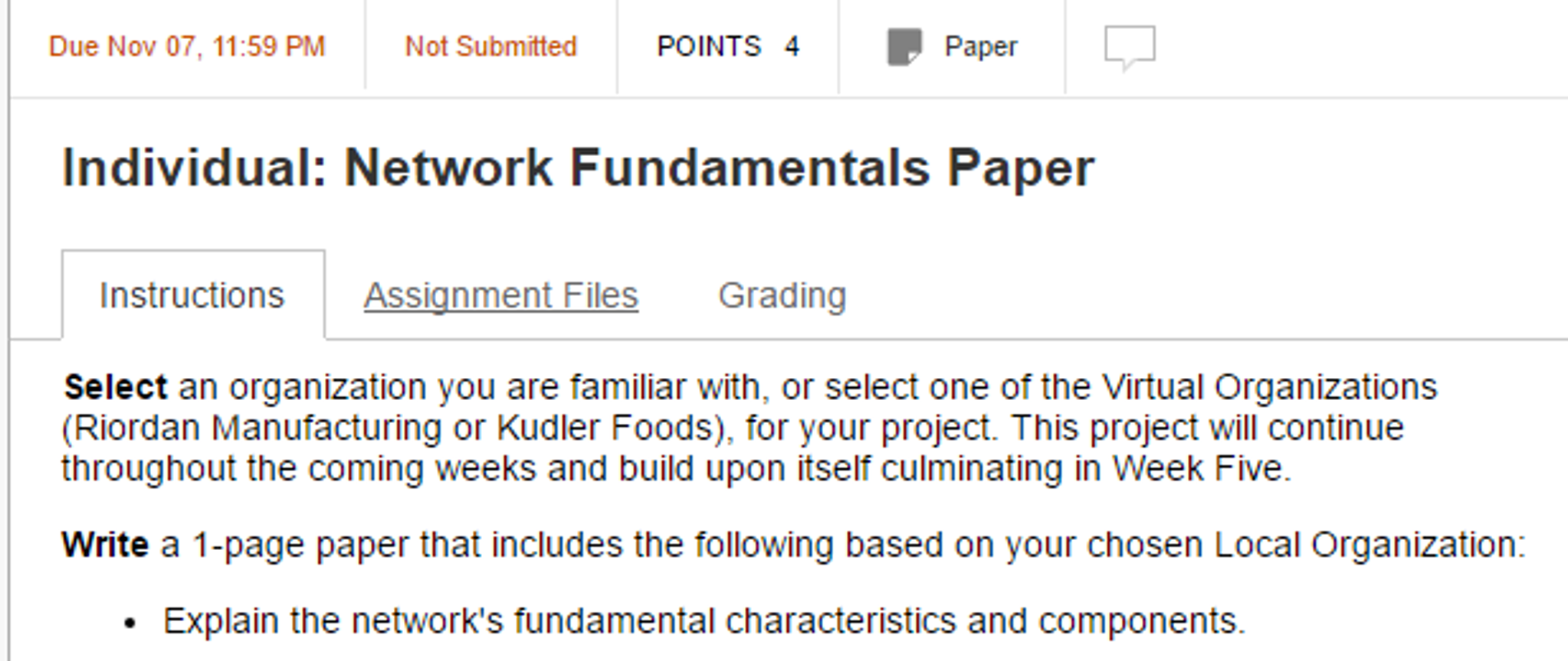 Solved Select an organization you are familiar with, or | Chegg.com