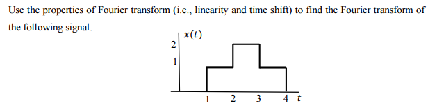 Solved Use the properties of Fourier transform (i.e., | Chegg.com