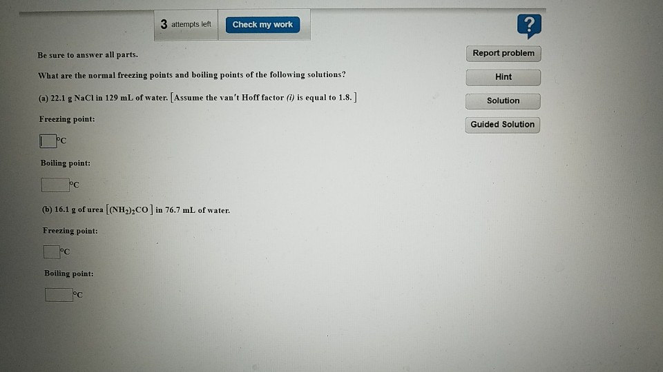 Solved 3 attempts left C Check my work 2 Be sure to answer | Chegg.com