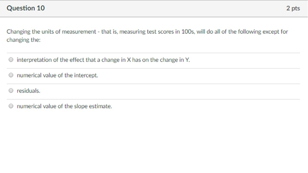 Solved Changing the units of measurement-that is, measuring | Chegg.com