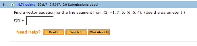 Solved Find A Vector Equation For The Line Segment From 2