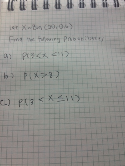 Solved Let X ~ Bin 20 0 6 Find The Following