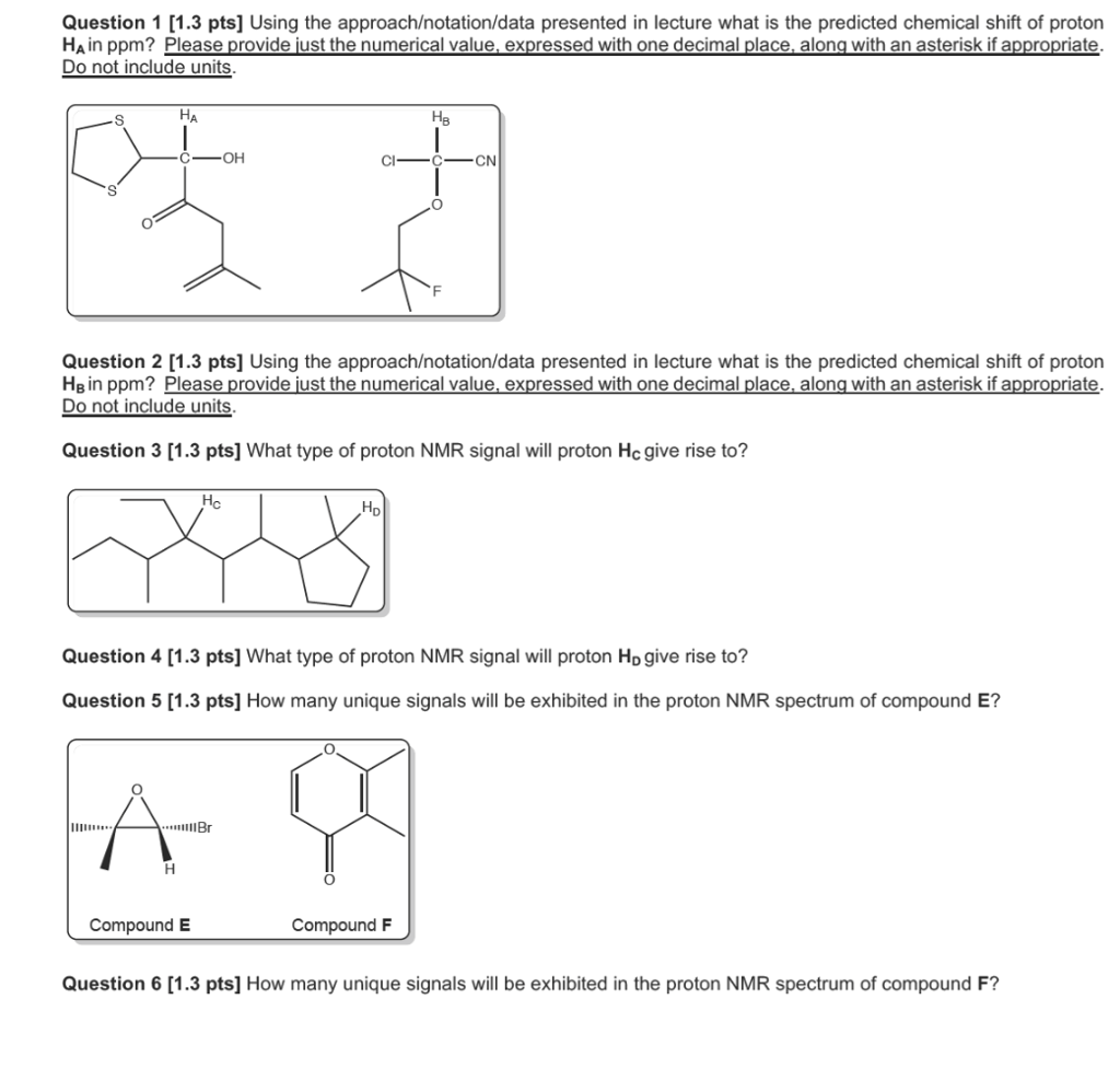 Solved Question 1 [1.3 pts] Using the approach/notation/data | Chegg.com
