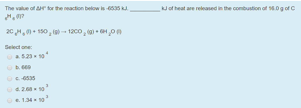 Solved The value of Delta H degree for the reaction below is | Chegg.com