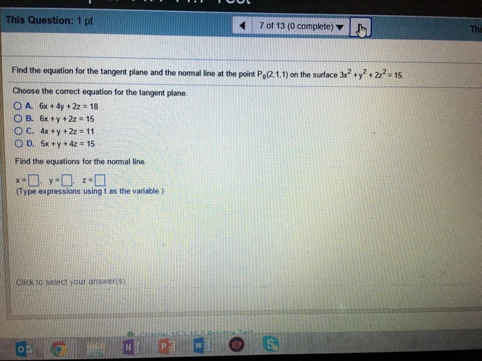 Solved Calculus 3 Review 9796
