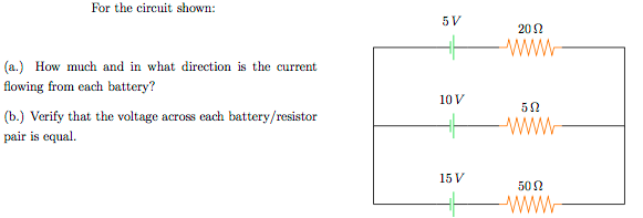 Solved How much and in what direction is the current flowing | Chegg.com