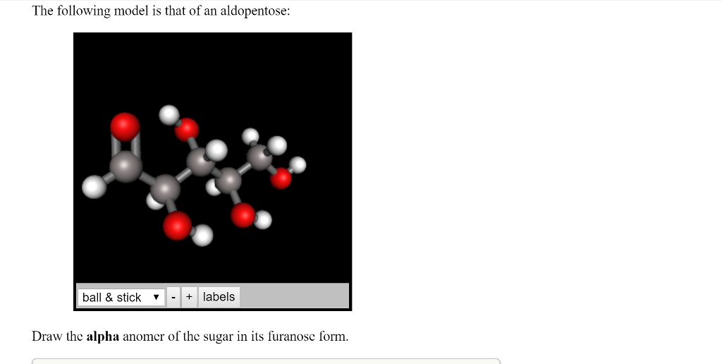Solved The following model is that of an aldopentose: ball & | Chegg.com