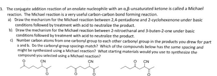 Solved The conjugate addition reaction of an enolate | Chegg.com