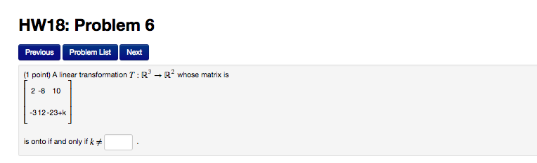 Solved HW18: Problem 6 Previous Problem ListNext (1 point) A | Chegg.com