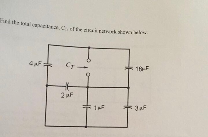 Solved Find the total capacitance, C_T, of the circuit | Chegg.com