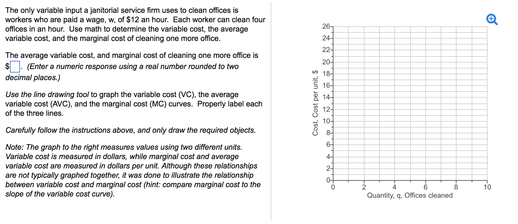 Solved The only variable input a janitorial service firm | Chegg.com