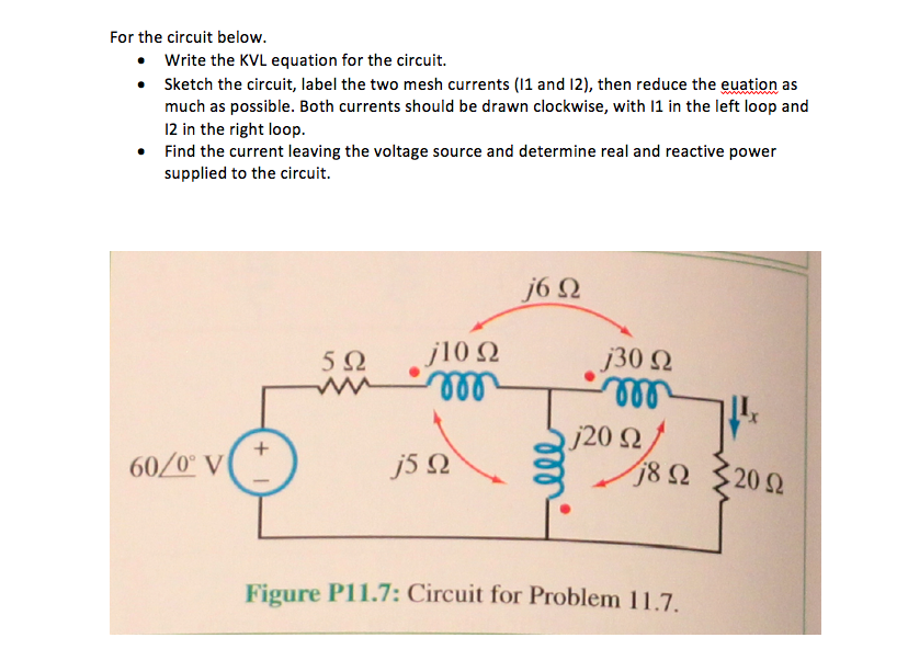 Solved For the circuit below. write the KVL equation for the | Chegg.com