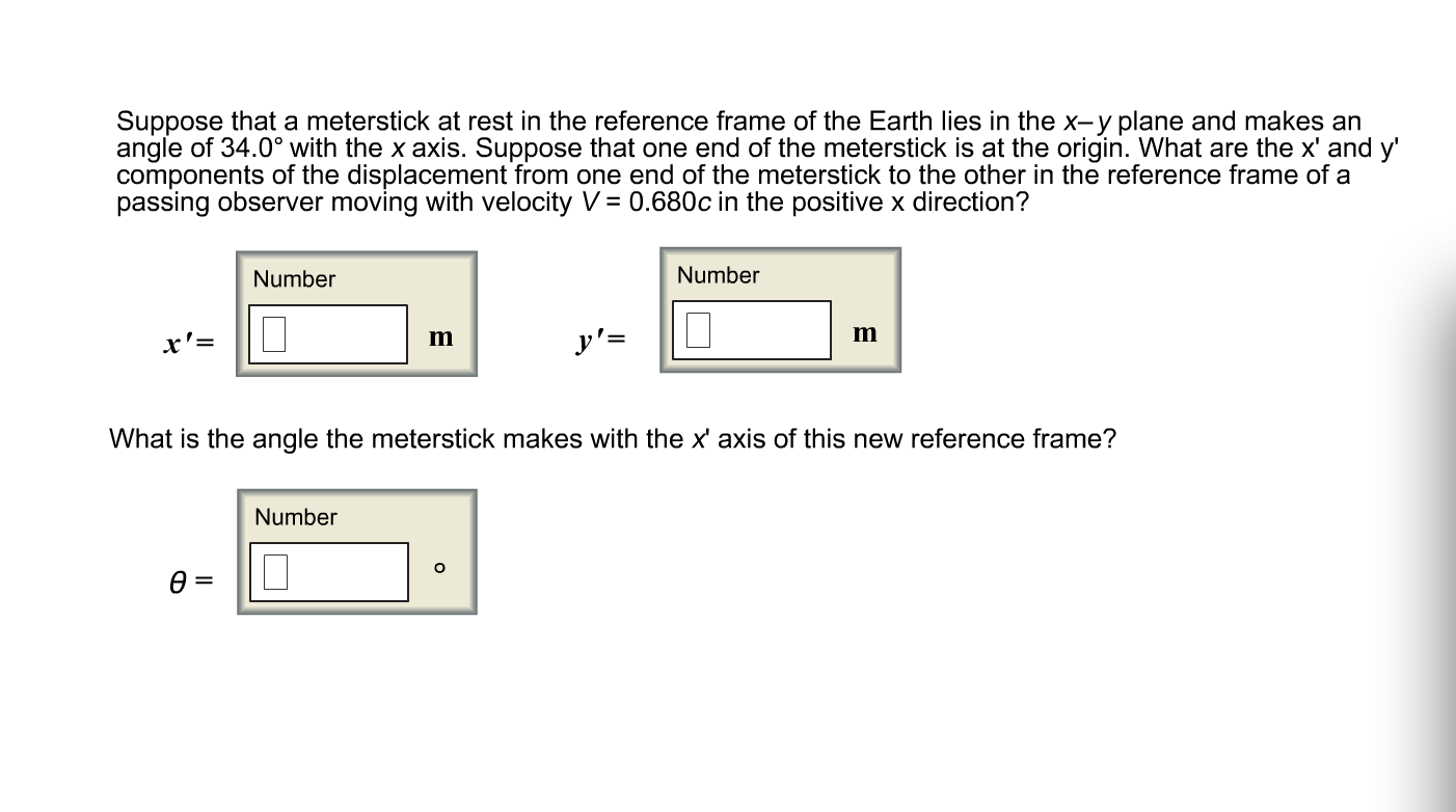 Solved Suppose that a meterstick at rest in the reference | Chegg.com
