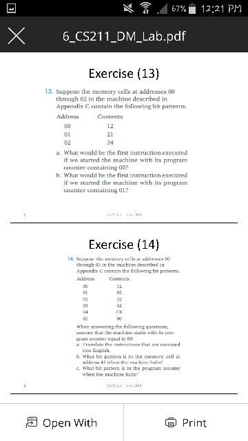 Solved , .4 67% 12.21 PM 6_CS211_DM_Lab.pdf Exercise (13) | Chegg.com