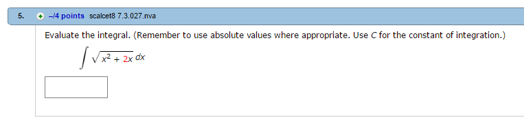 Solved Evaluate the integral. (Remember to use absolute | Chegg.com