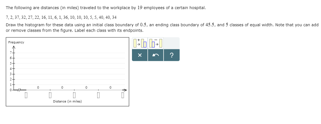 Solved The following are distances (in miles) traveled to | Chegg.com