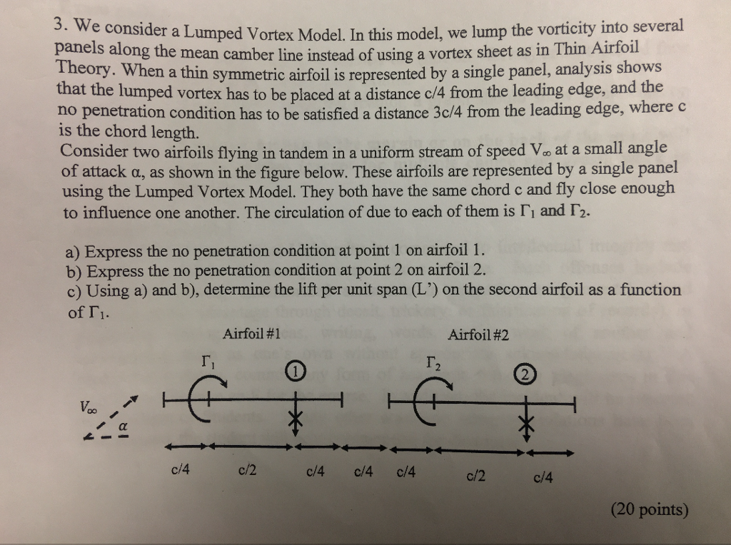 We consider a Lumped Vortex Model. In this model, we | Chegg.com