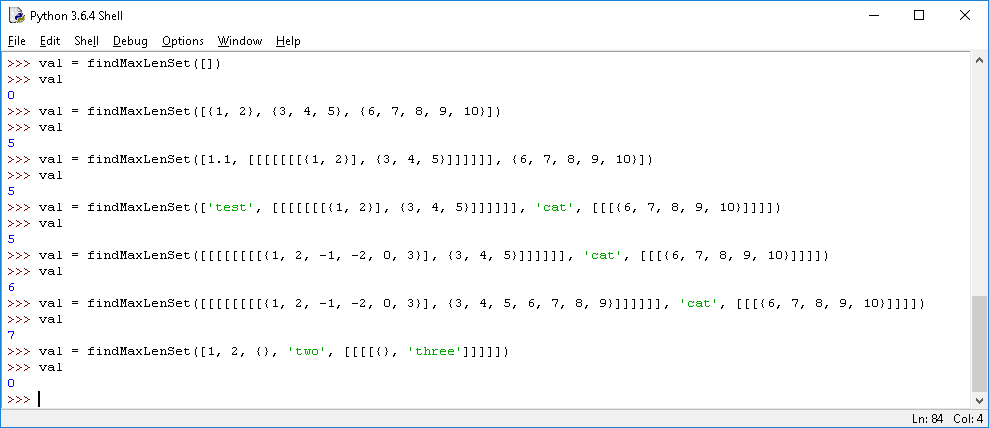 Solved Write a recursive function findMaxLenSet() that takes | Chegg.com