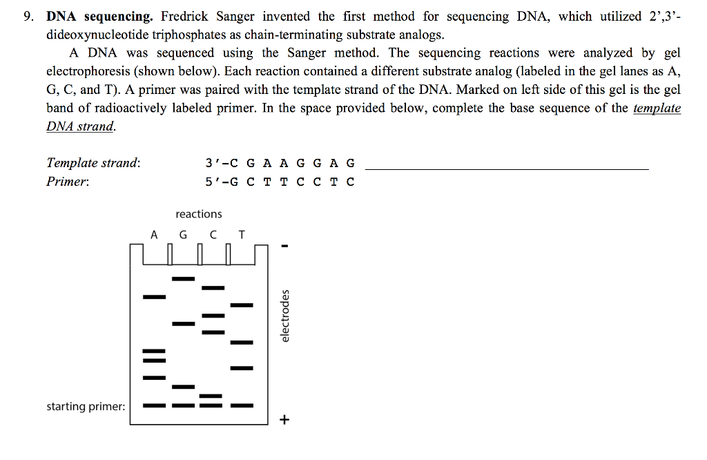 Solved Fredrick Sanger invented the first method for | Chegg.com
