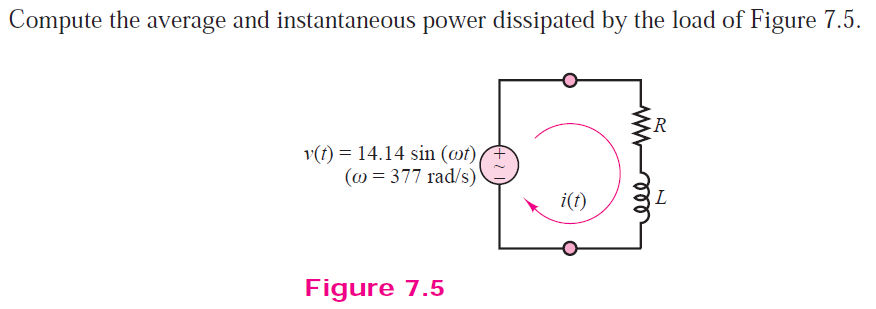 Solved Compute the average and instantaneous power | Chegg.com
