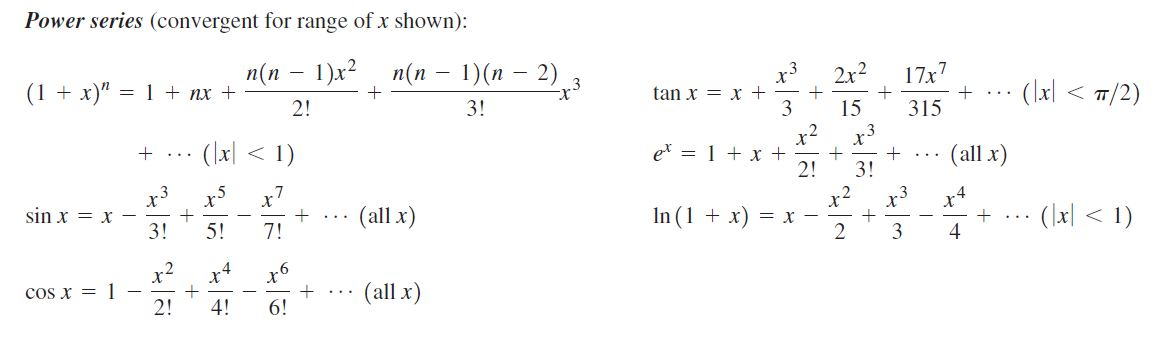 Solved I don't remember what the series expansion is nor how | Chegg.com