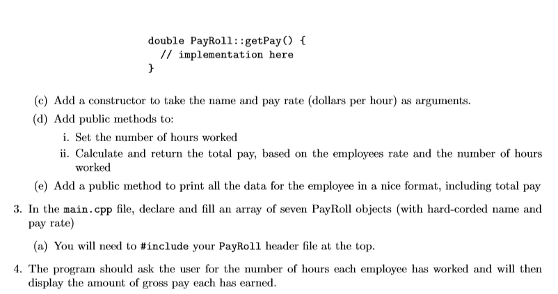 Solved Using C++ Language. Neatly separte each .h and .cpp | Chegg.com