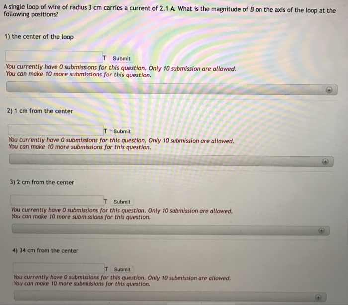 Solved A single loop of wire of radius 3 cm carries a | Chegg.com