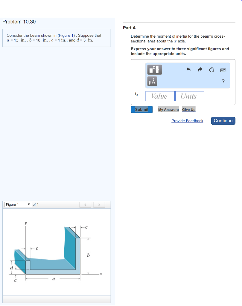 Solved Problem 10.30 Part A Consider the beam shown in | Chegg.com